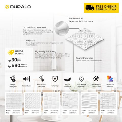 Rekomendasi Wall Panel 3D Harga Paling Murah - Duralo