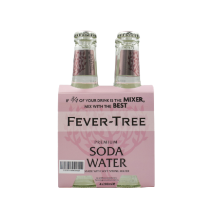 Fever-Tree Premium Soda Water 200ml Pack/4Btls | S Liquor
