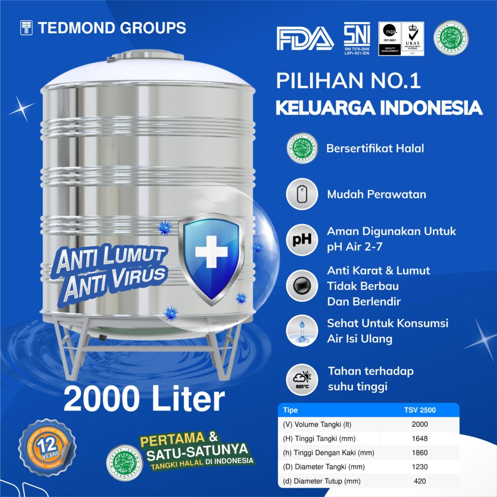 Update Harga Toren air 2000 Liter Terbaru - Produsen Tangki Air #1