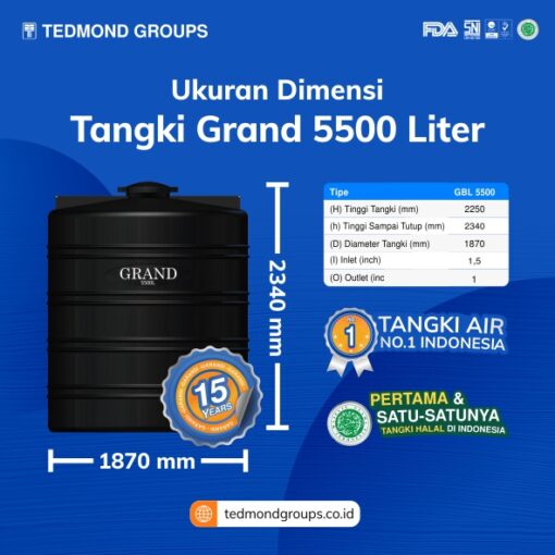 Harga Dan Ukuran Tangki Air 5000 Liter Tandon Ukuran Jumbo