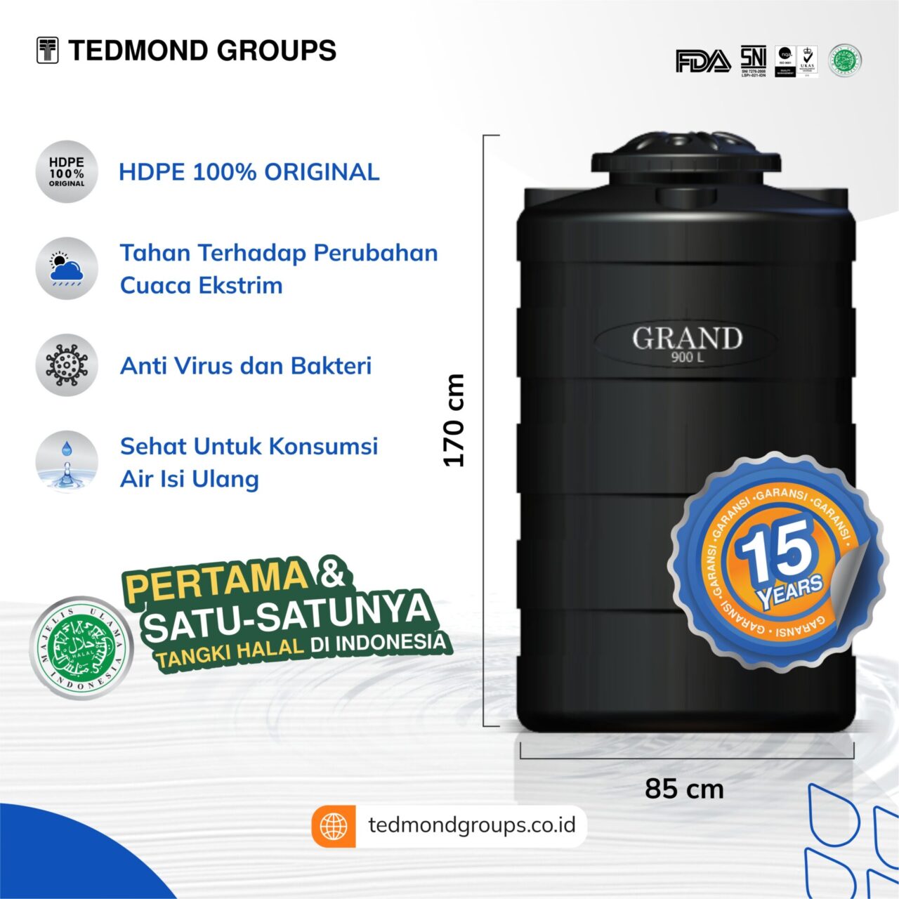 Tangki Air Kecil Ukuran Mini Kapasitas Maxi - Produsen Tangki Air #1